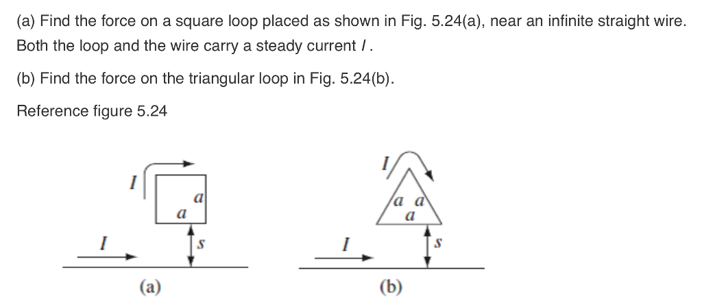 Solved (a) Find the force on a square loop placed as shown | Chegg.com