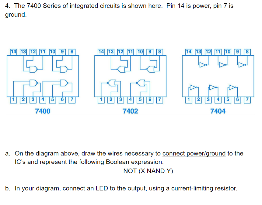 Solved The 7400 Series of integrated circuits is shown here. | Chegg.com