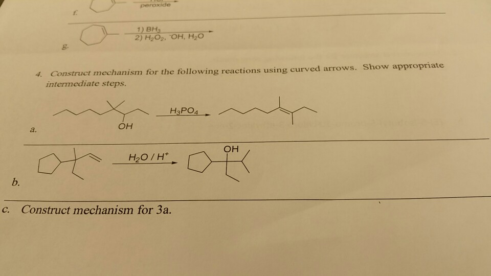 Solved 4. Construct mechanism for following reactions using | Chegg.com