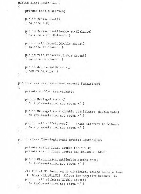 Solved public class Bank Account private double balance | Chegg.com