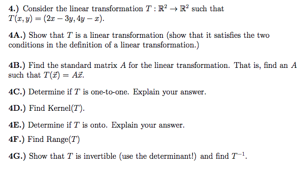 Solved Need help with this question. Linear Algebra Math. | Chegg.com
