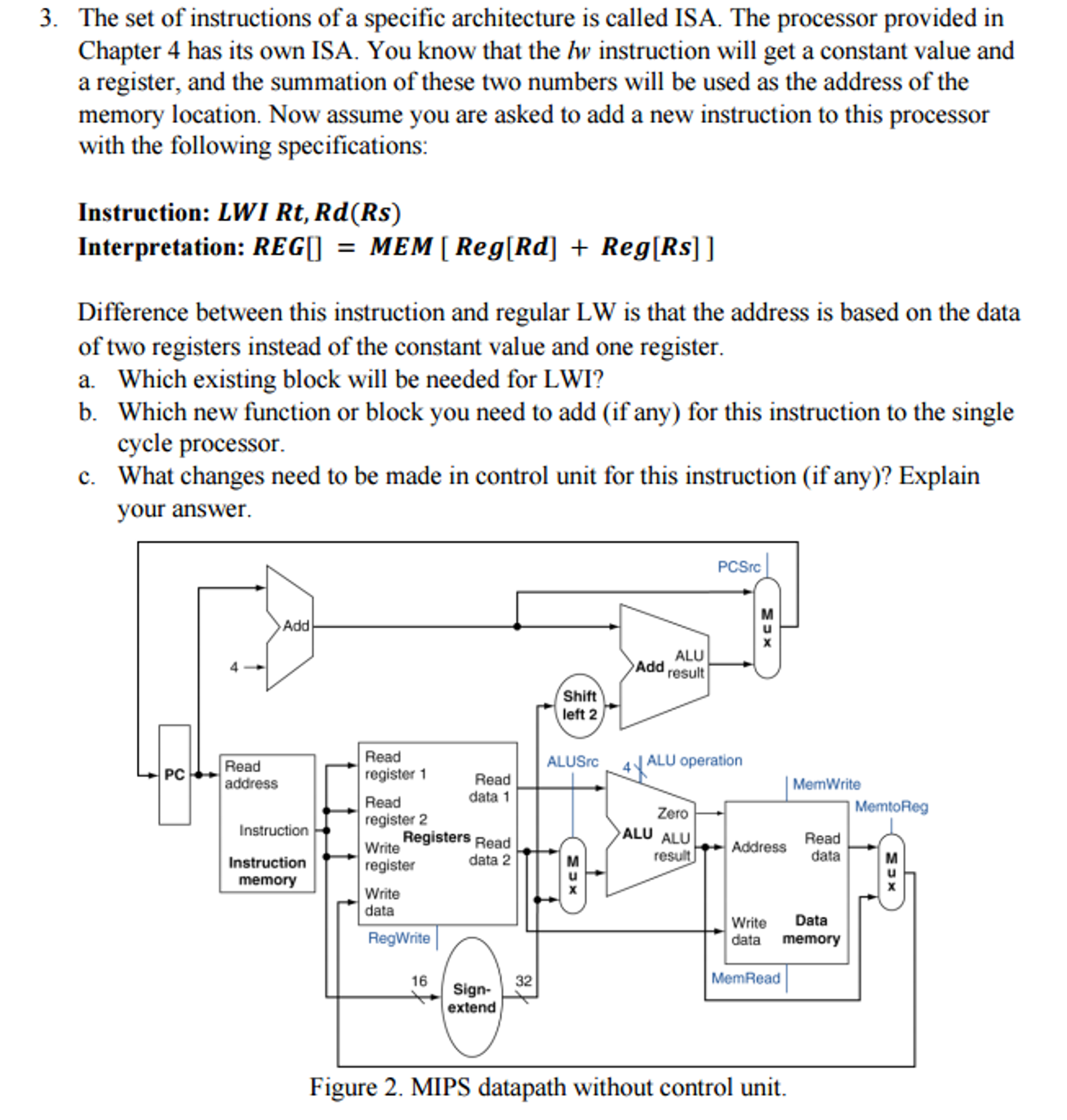 Solved The set of instructions of a specific architecture is | Chegg.com