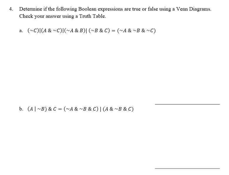 Solved Determine if the following Boolean expressions are | Chegg.com
