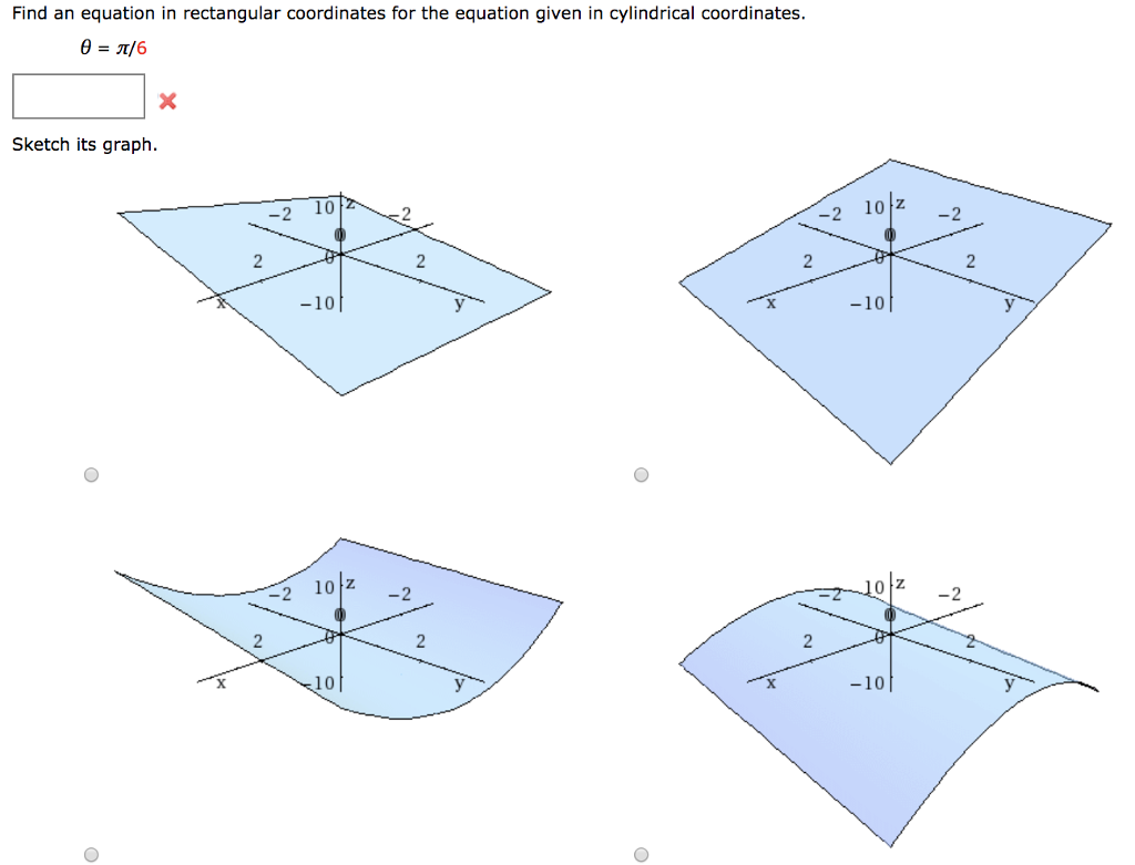 Solved Find an equation in rectangular coordinates for the | Chegg.com