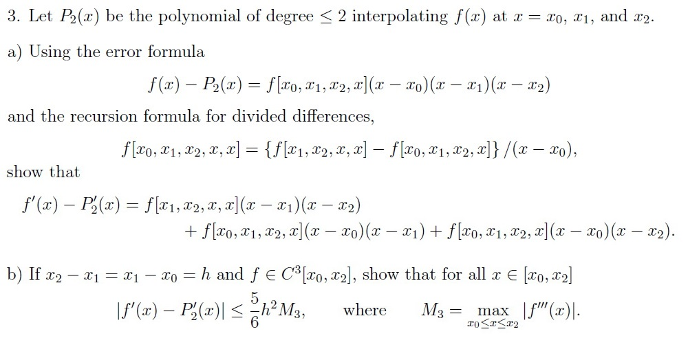 Let P2(x) be the polynomial of degree 2 | Chegg.com