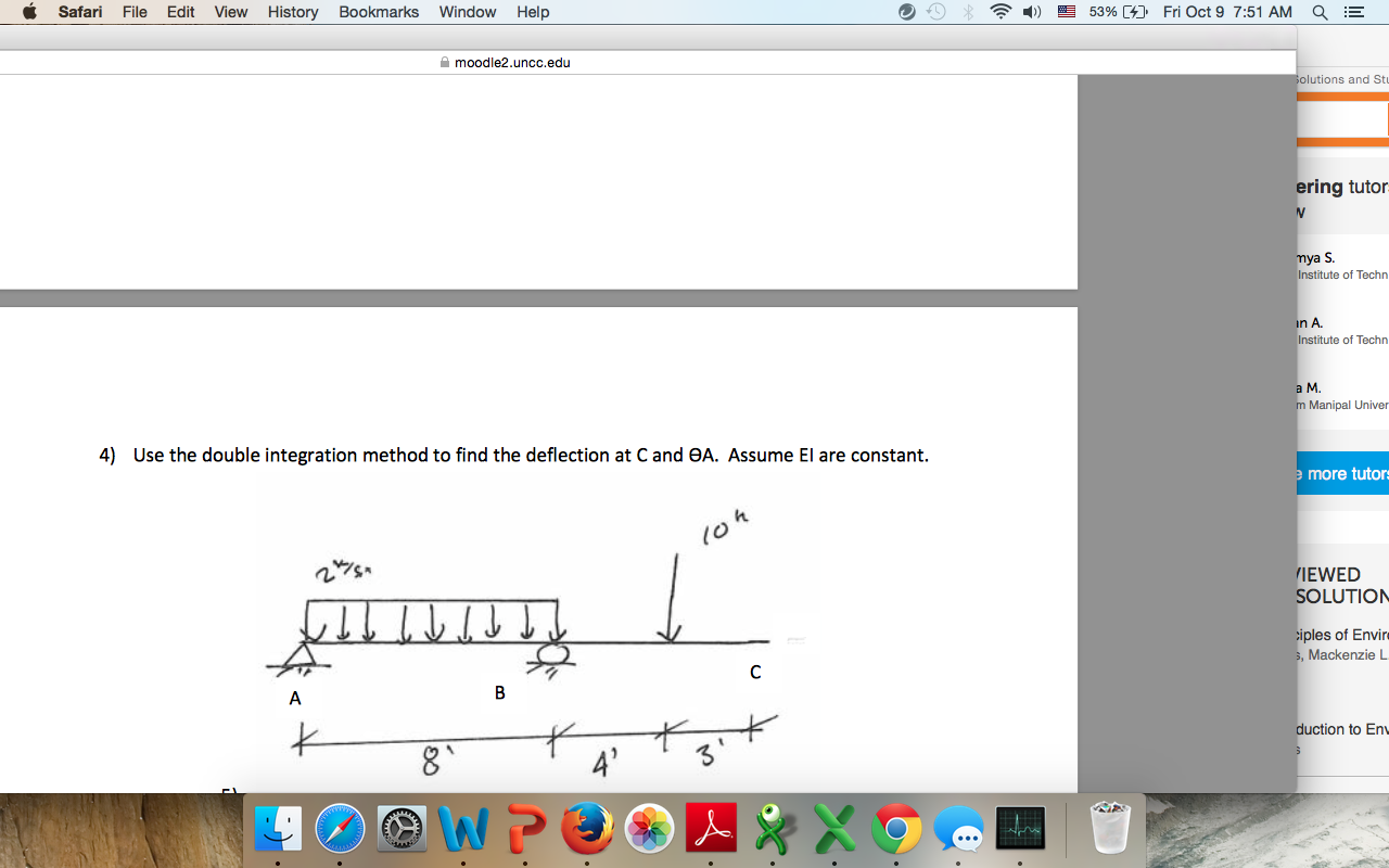Solved Use the double integration method to find the | Chegg.com