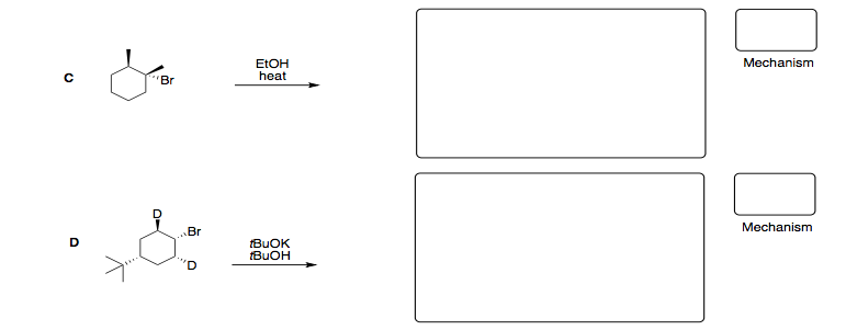 Solved EtOH heat tBuOK tBuOH Mechanism Mechanism | Chegg.com