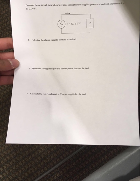 Solved Consider the circuit shown below. The ac voltage | Chegg.com