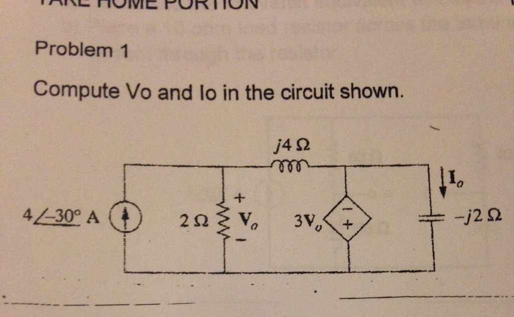 Solved Compute Vo and Io in the circuit shown. | Chegg.com Solved Compute Vo and Io in the circuit shown. | Chegg.com