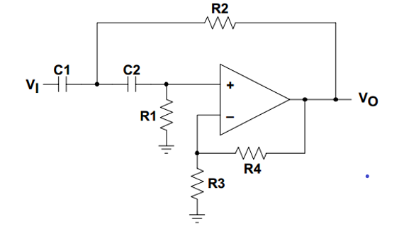 Solved Design a Sallen-Key filter high pass filter with the | Chegg.com