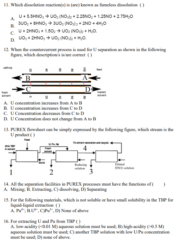 Solved 11. Which dissolution reaction(s) is (are) known as | Chegg.com