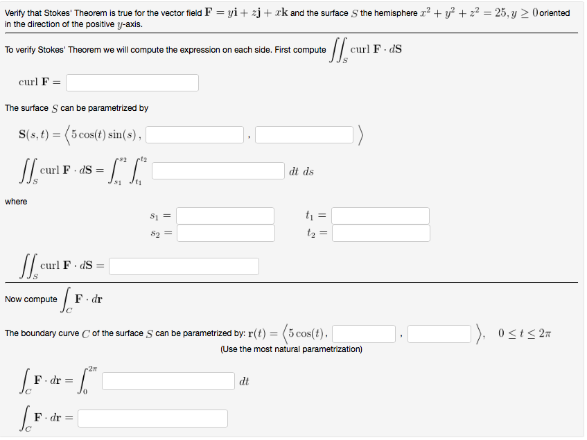 Solved Verify that Stokes' Theorem is true for the vector | Chegg.com