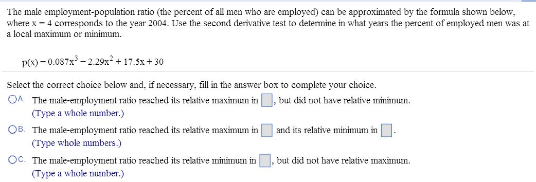 Solved The Male Employment population Ratio the Percent Of Chegg solved-the-male-employment-population-ratio-the-percent-of-chegg