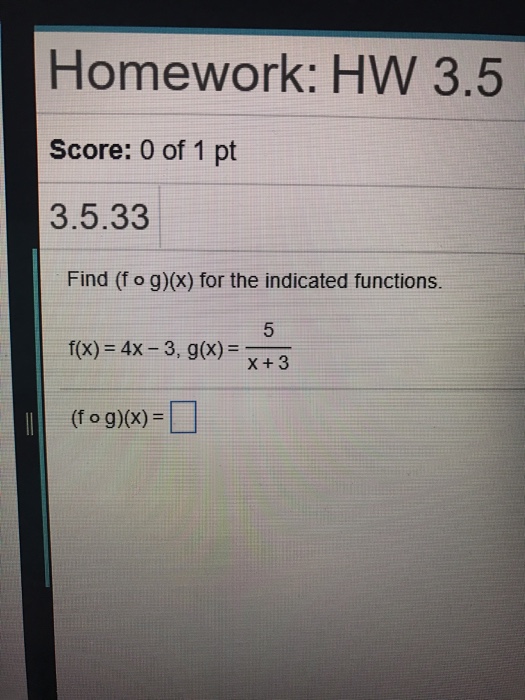 Solved Find (f g)(x) for the indicated functions. f(x) = | Chegg.com