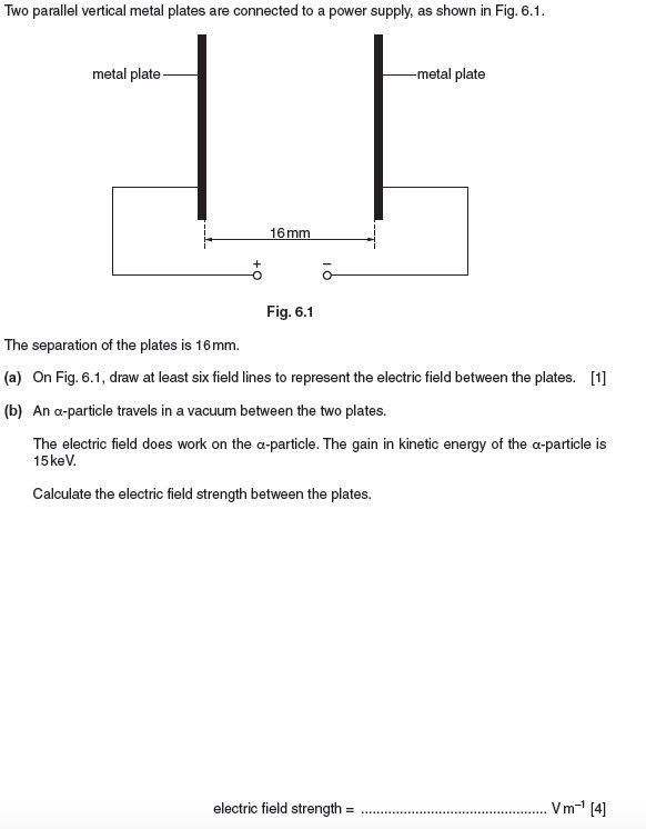 Solved Two parallel vertical metal plates are connected to a | Chegg.com