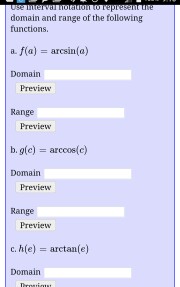 Solved Use interval notation to represent the domain and | Chegg.com