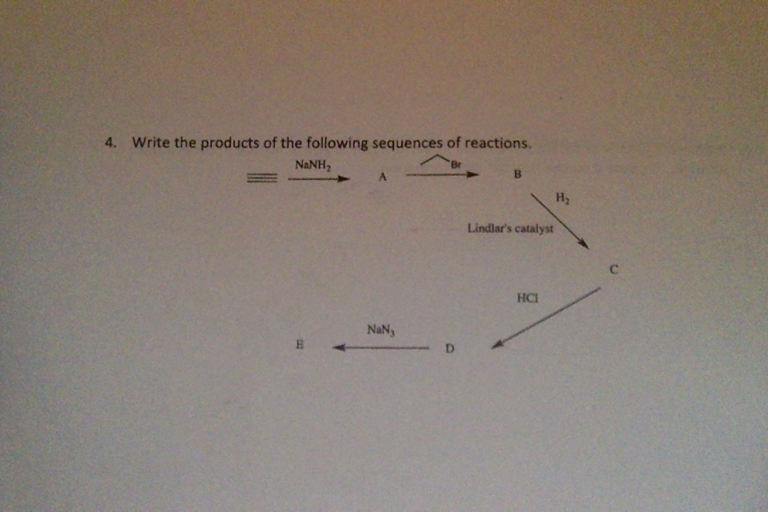 Solved 4. Write the products of the following sequences of | Chegg.com