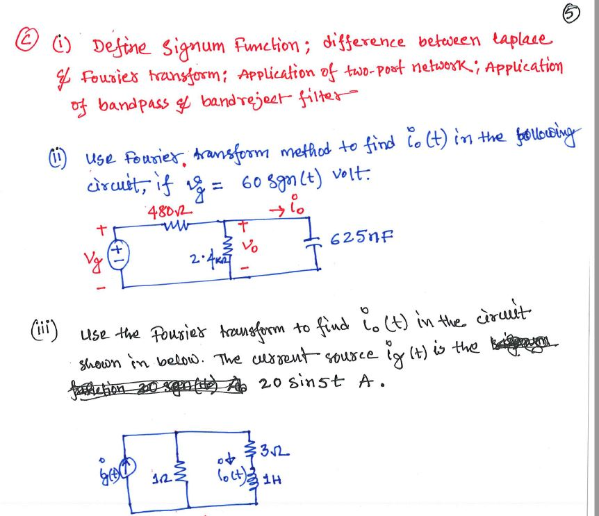 Solved (c) (i) Define signum function difference between | Chegg.com