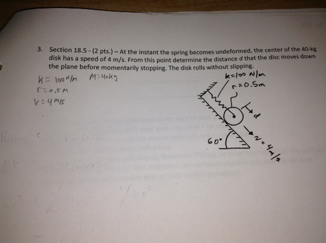 Solved Section 18.5 - At the instant the spring becomes | Chegg.com