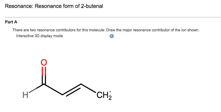 Solved There are two resonance contributors for this | Chegg.com