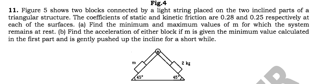 Solved Figure 5 shows two blocks connected by a light string | Chegg.com