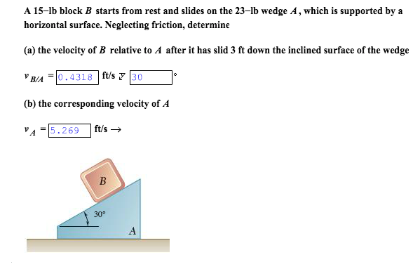 A 15 - lb block B starts from rest and slides on the | Chegg.com