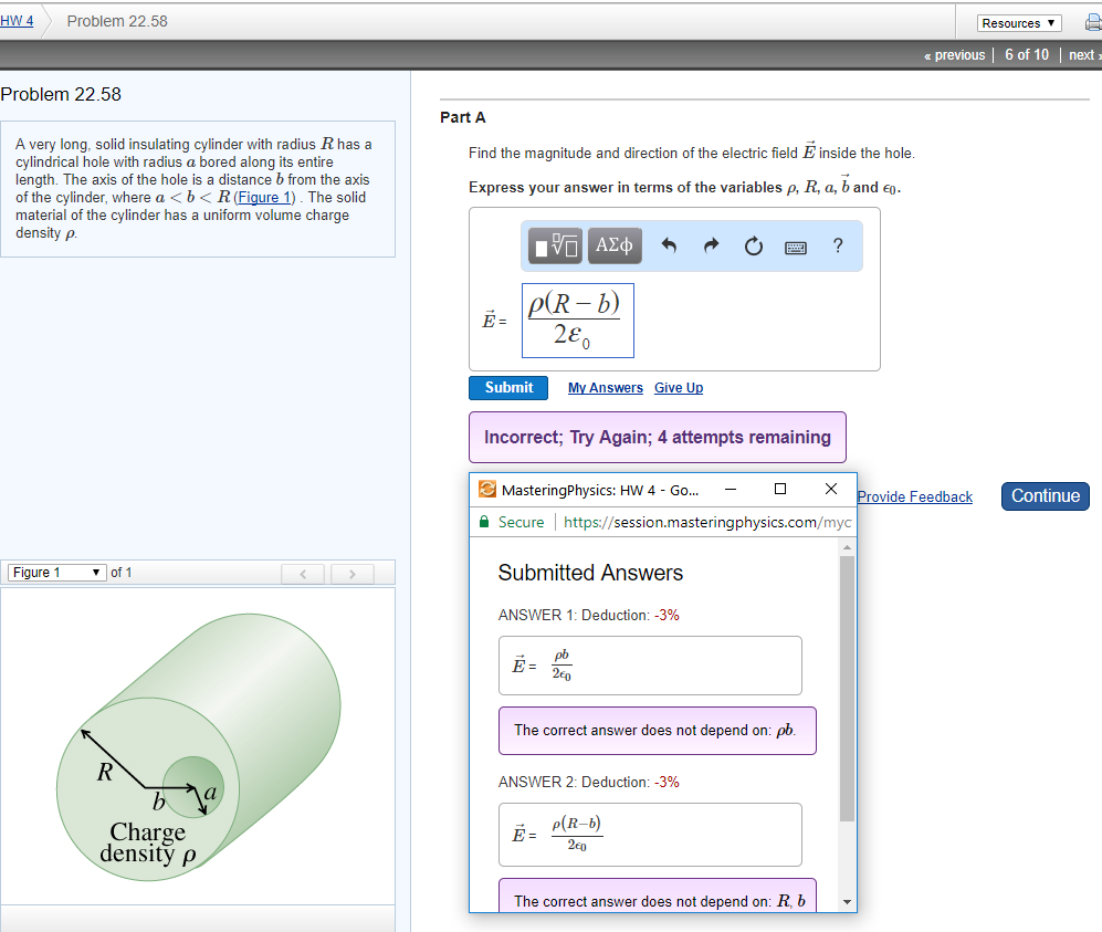 Solved A very long, solid insulating cylinder with radius R | Chegg.com
