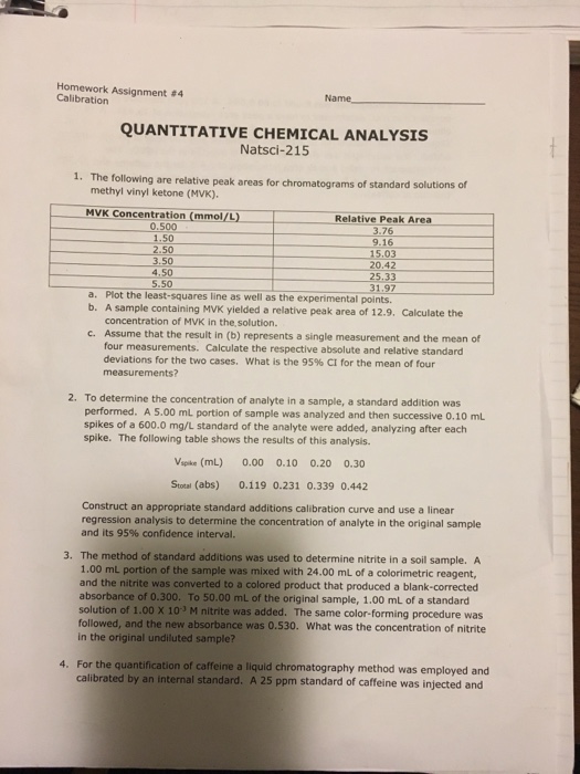 Solved Homework Assignment 4 Calibration QUANTITATIVE | Chegg.com