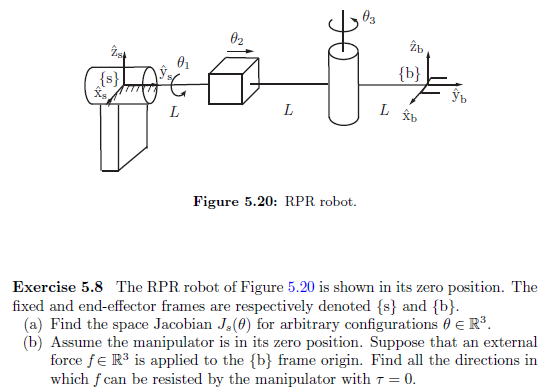 θ2 2b 01 b) Xg yb Figure 5.20: RPR robot Exercise 5.8 | Chegg.com