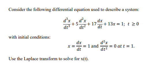 Solved Consider the following differential equation used to | Chegg.com