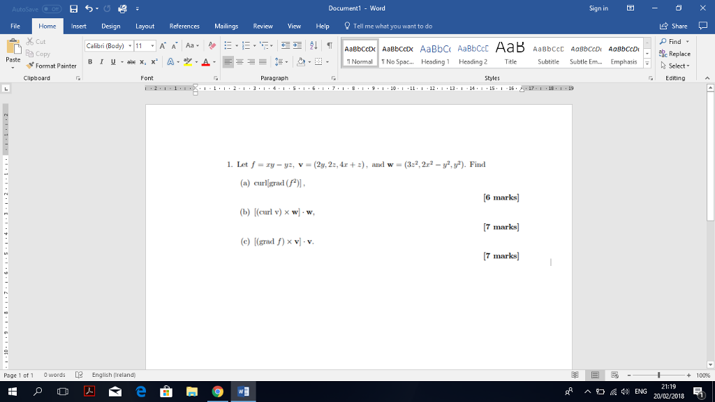 Solved Document1 - Word Sign in -0 × Insert Design Layout | Chegg.com