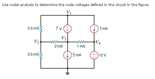 Solved Use nodal analysis to determine the node voltages | Chegg.com