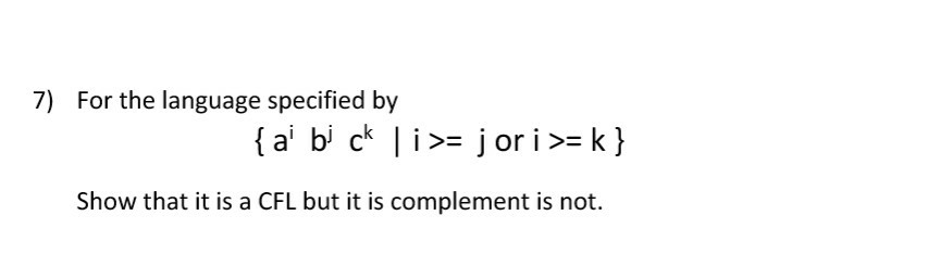 Solved 7) For the language specified bry Show that it is a | Chegg.com