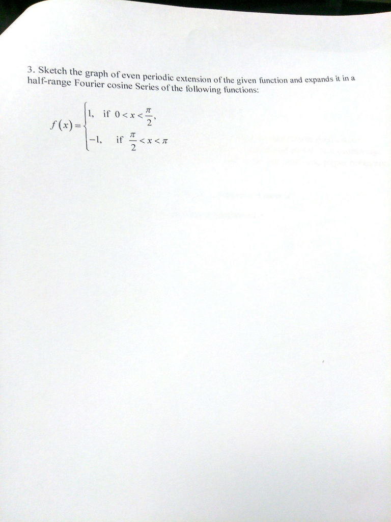 Solved Sketch the graph of even periodic periodic extension | Chegg.com
