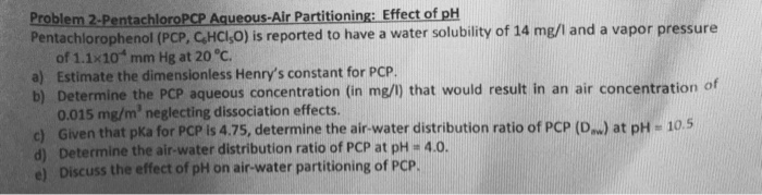 Pentachlorophenol (PCP, C_6HCI_5O) is reported to | Chegg.com