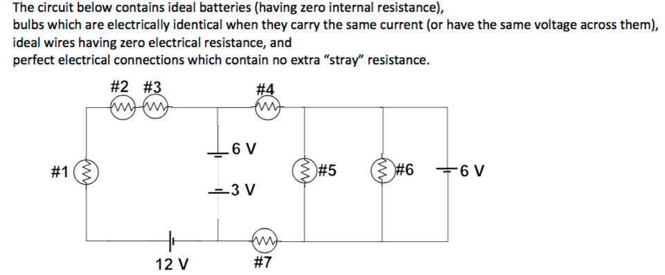 Solved The circuit below contains ideal batteries (having | Chegg.com
