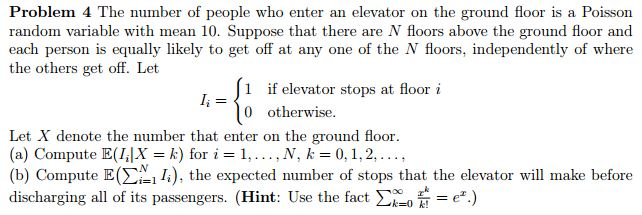 Solved The number of people who enter an elevator on the | Chegg.com