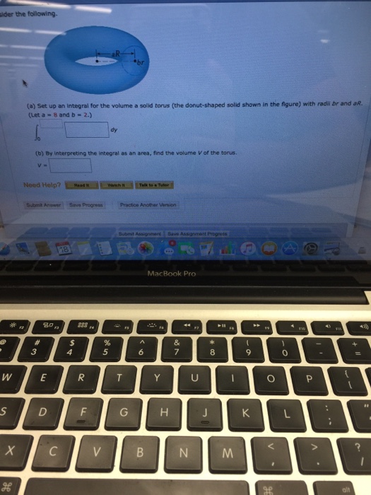 Set up an integral for the volume a solid torus (the | Chegg.com