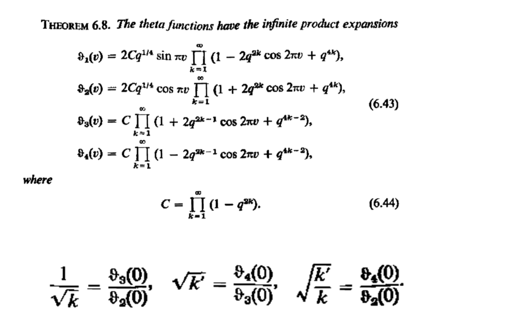 JACOBI ELLIPTIC FUNCTIONS; THETA FUNCTION COMPLEX | Chegg.com