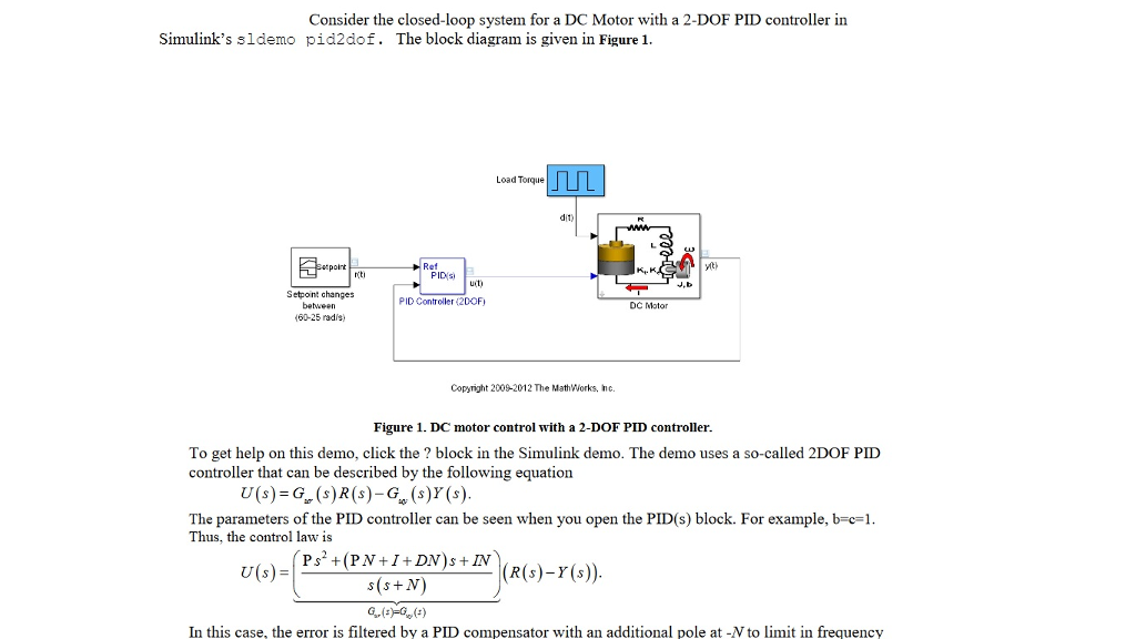 Consider the closed-loop system for a DC Motor with a | Chegg.com