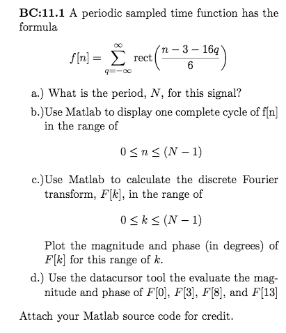 Solved A periodic sampled time function has the formula f | Chegg.com