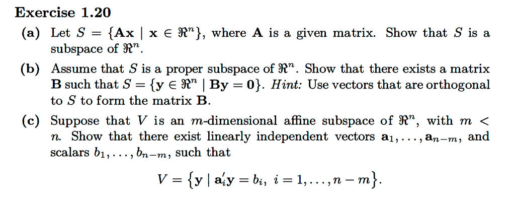 Solved Let S = {Ax | x Element R^n}, where A is a given | Chegg.com