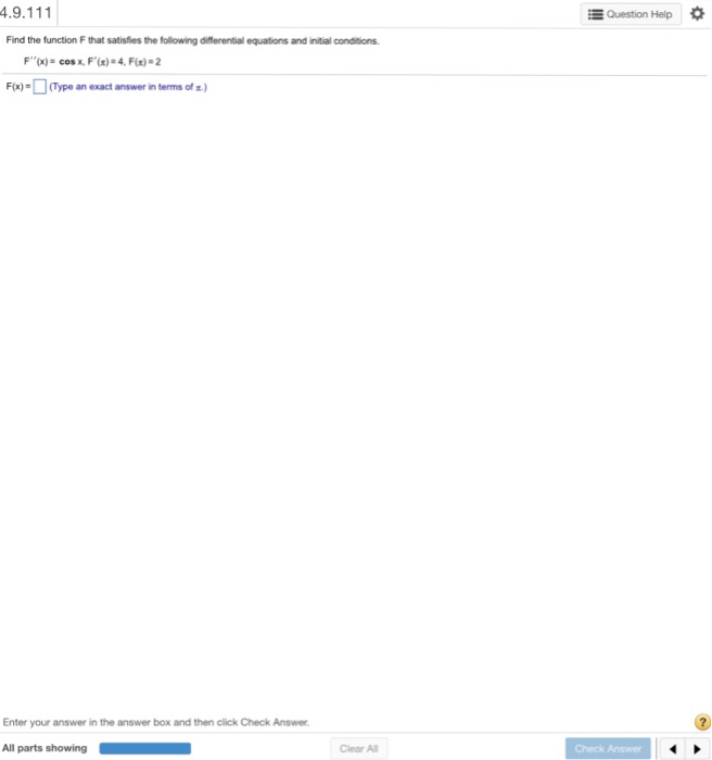 Solved Find the function F that satisfies the following | Chegg.com