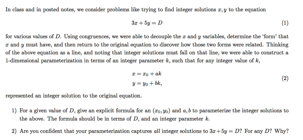 Solved In class and in posted notes, we consider problems | Chegg.com