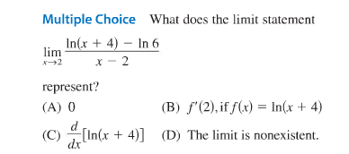 Solved What does the limit statement represent? lim x -> 2 | Chegg.com