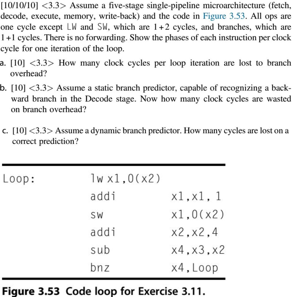 Solved [10/10/10] Assume a five-stage single-pipeline | Chegg.com