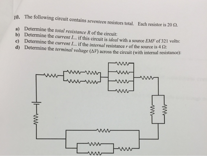 Solved 10. The following Circuit contains seventeen | Chegg.com