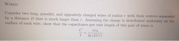 Solved Consider two long, parallel, and oppositely charged | Chegg.com