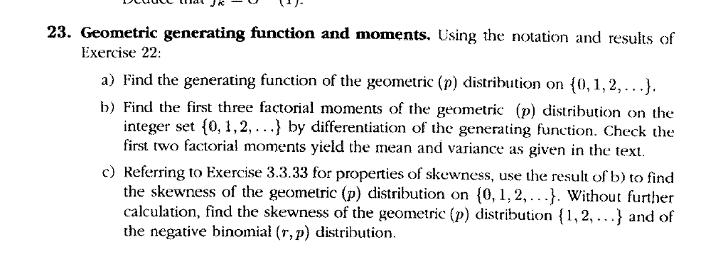 Geometric generating function and moments. Using the | Chegg.com