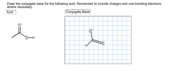 Solved Draw the conjugate base for the following acid. | Chegg.com